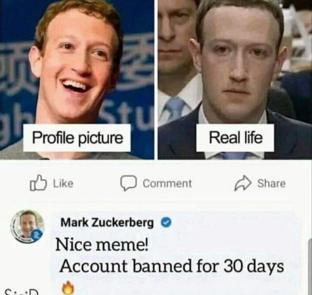 Profile picture Real life Like Comment Share ( mark Zuckerberg @ Nice ...