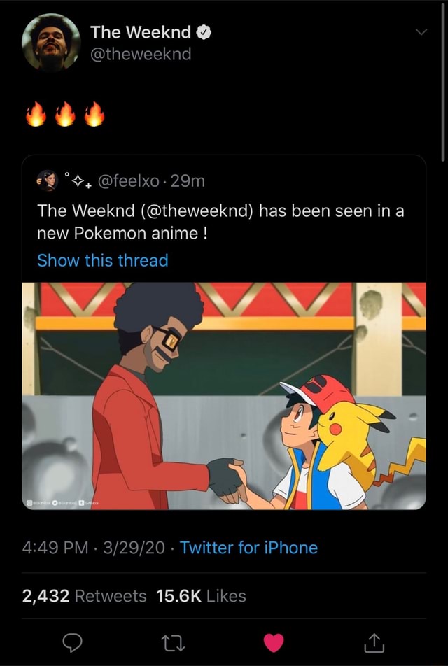 The Weeknd (@theweeknd) has been seen in a new Pokemon anime - iFunny