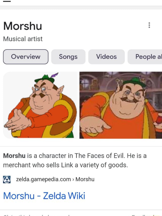 Morshu Musical artist Ove Songs Videos People al Morshu is a character ...