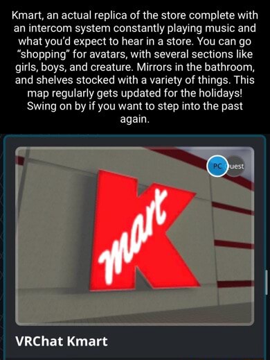 Kmart, an actual replica of the store complete with an intercom system ...