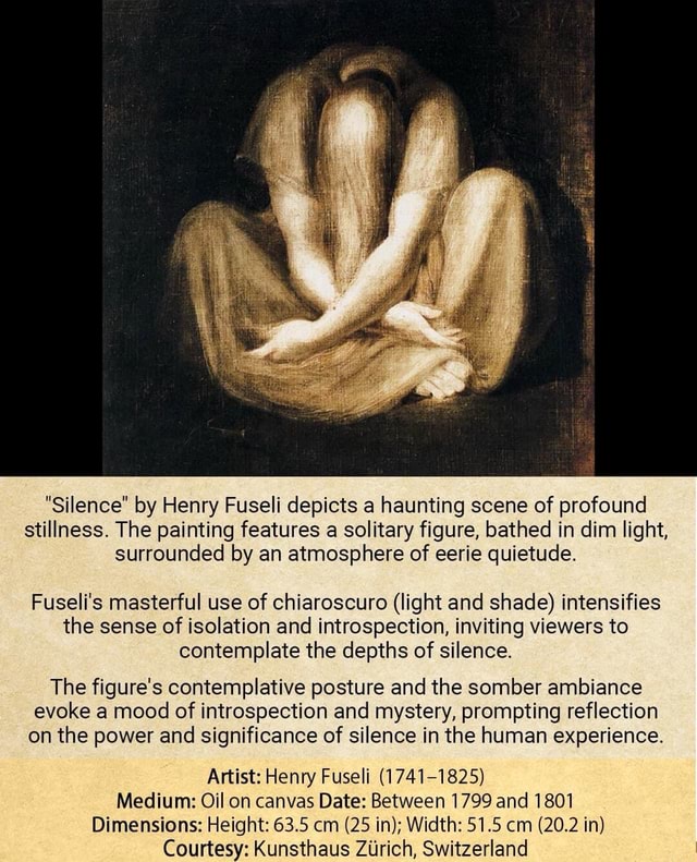 "Silence" by Henry Fuseli depicts a haunting scene of profound ...