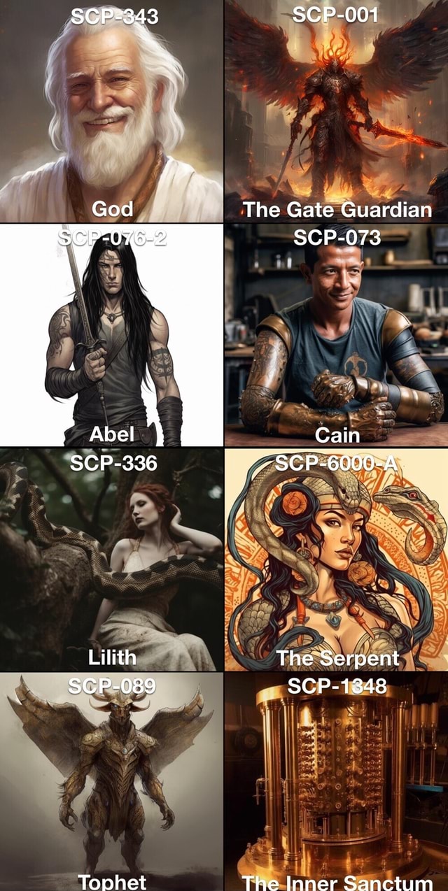 SCP2343 SCP-001 God The Gate Guardian SCP-073 Abel Cain SCP-336 ~SCP ...
