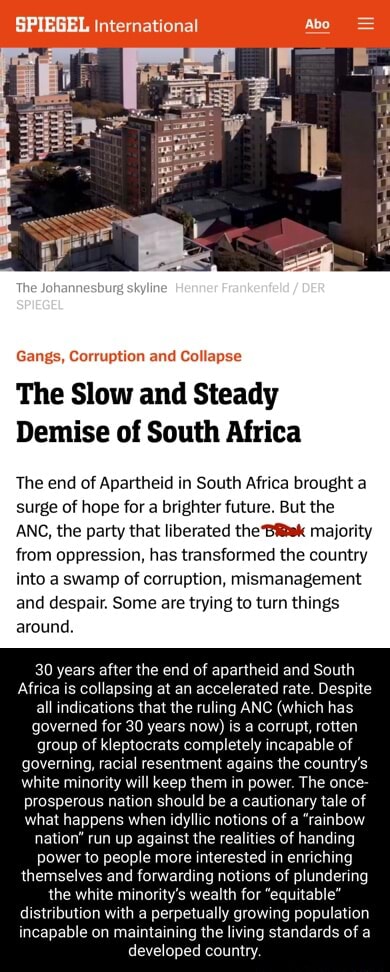 SPIEGEL International Abo The skyline Henner Frankenfeld DER Gangs ...