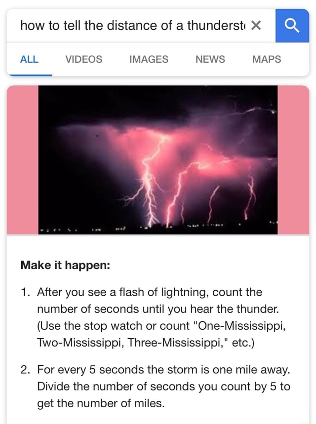 How to tell the distance of a thunderst ALL VIDEOS IMAGES NEWS MAPS ...
