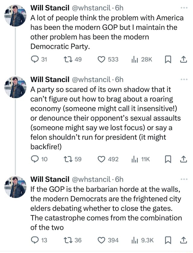 Will Stancil @whstancil A lot of people think the problem with America has been the modern GOP ...