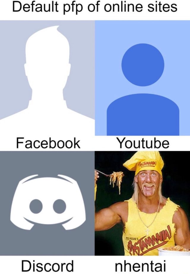 Default pfp of online sites Facebook Youtube Discord - iFunny