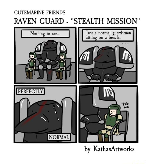 CUTEMARINE FRIENDS RAVEN GUARD - "STEALTH MISSION" by KathasArtworks ...