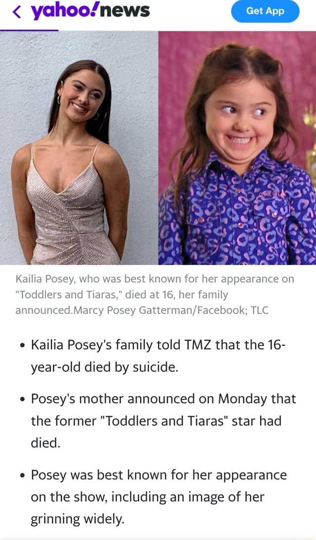 Get App Kailia Posey, who was best known for her appearance on ...