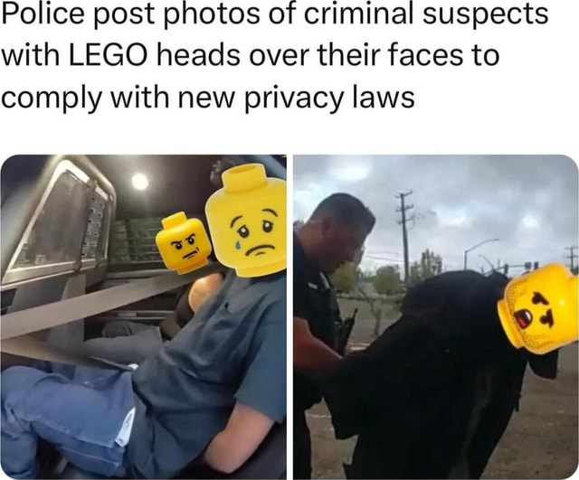 Police post photos of criminal suspects with LEGO heads over their ...