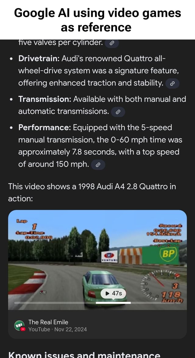 Google Al using video games as reference rive valves per cylinder ...