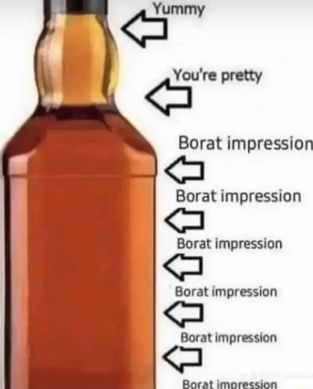 Yummy re pretty Borat impression Borat impression Borat impression ...