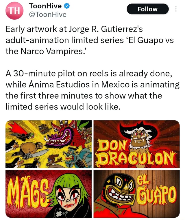 ToonHive @ToonHive Follow Early artwork at Jorge R. Gutierrez's adult ...