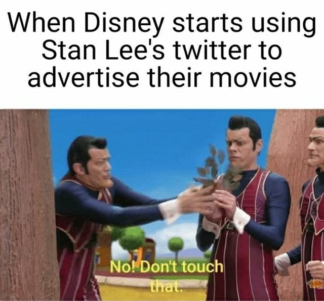 When Disney starts using Stan Lee's twitter to advertise their movies ...