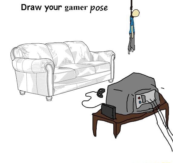 Draw your gamer pose - iFunny