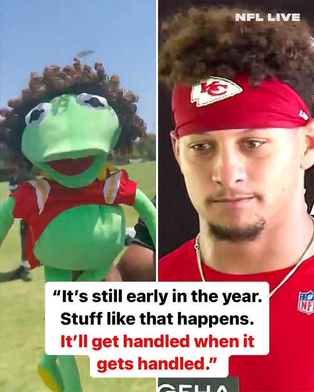 Patrick Mahomes responded to the Kermit puppet at Raiders training camp ...