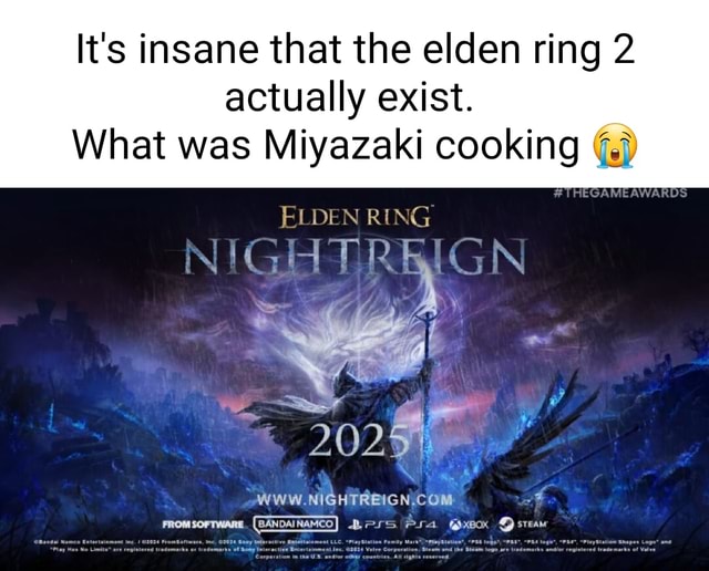 It's insane that the elden ring 2 actually exist. What was Miyazaki cooking THEGAMEAWARDS ELDEN ...