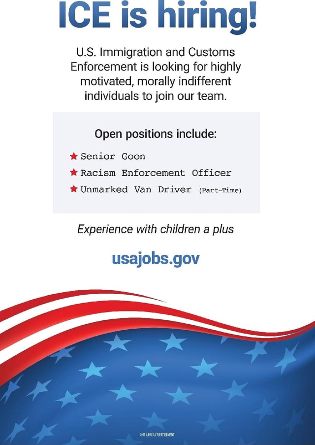 ICE is hiring! US. Immigration and Customs Enforcement is looking for ...