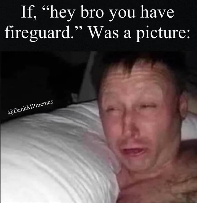 If, "hey bro you have fireguard." Was a picture: Fe es - iFunny