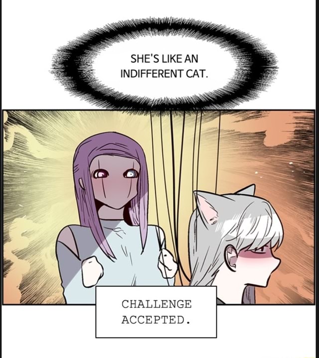SHE'S LIKE AN INDIFFERENT CAT. CHALLENGE ACCEPTED. - iFunny
