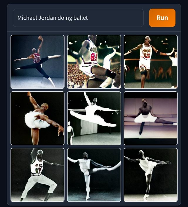 Run Michael Jordan doing ballet - iFunny