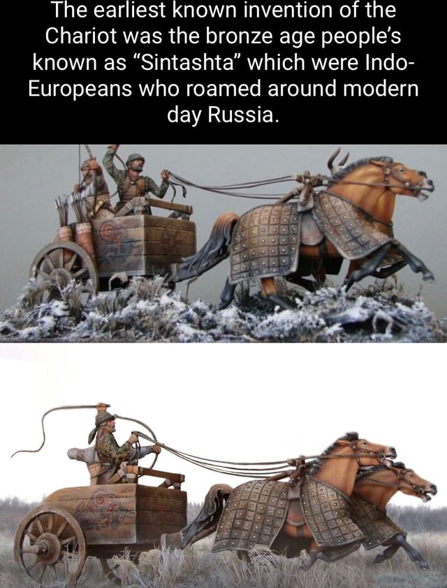The earliest Known invention of the Chariot was the bronze age people's ...