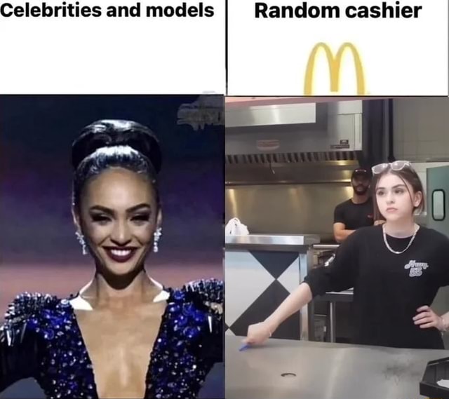 Elebrities and models I Random cashier - iFunny