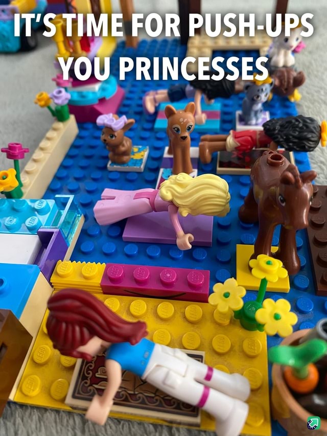 LEGO Yoga - IT'S TIME FOR PUSH-UPS YOU PRINCESSES - iFunny
