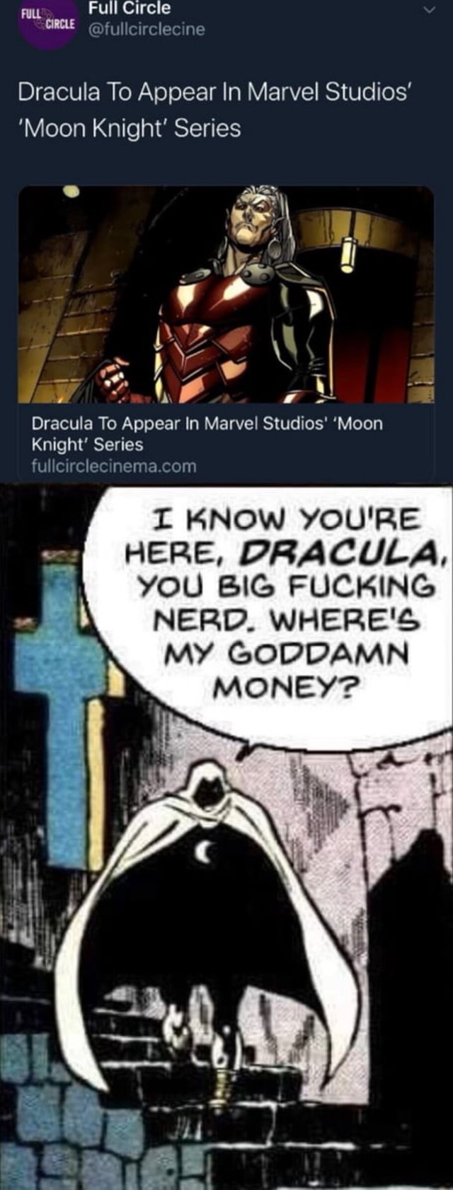 Full Circle Dracula To Appear In Marvel Studios' 'Moon Knight' Series r ...