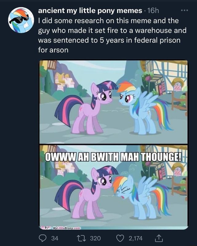 Ancient my little pony memes I did some research on this meme and the ...