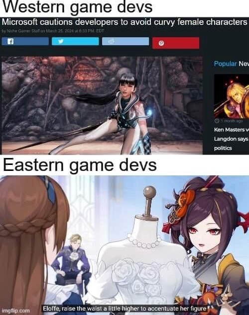 Western game devs Microsoft cautions developers to avoid curvy female ...