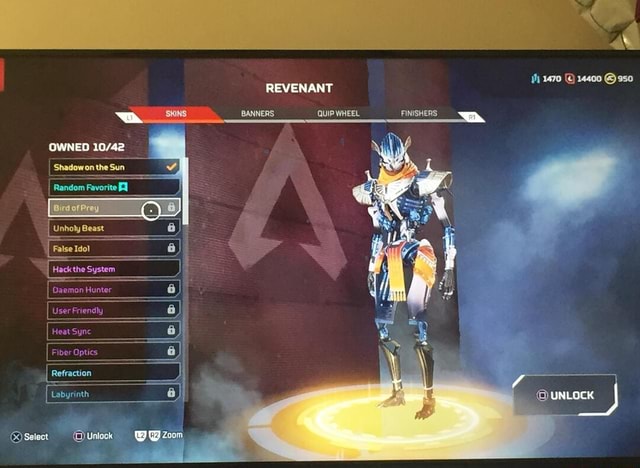 1470 14400 950 REVENANT SKINS BANNERS QUIP WHEEL FINISHERS Random ...