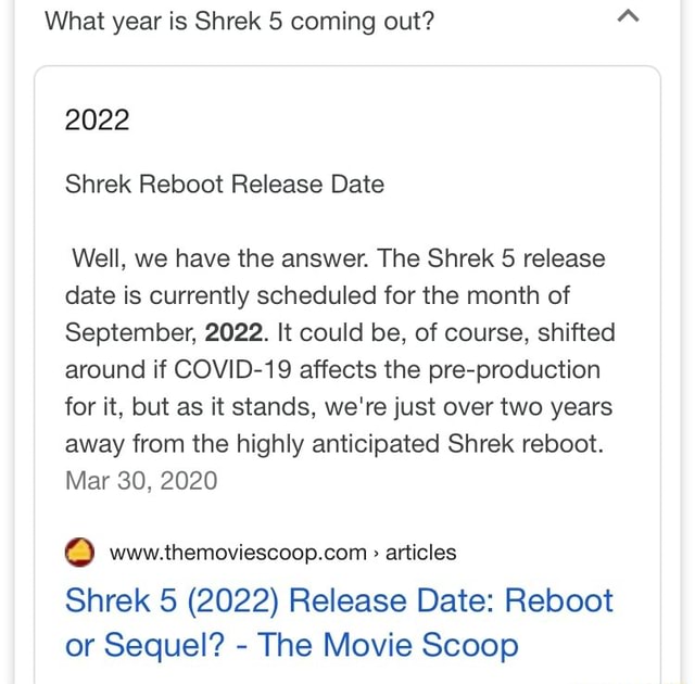 What year is Shrek 5 coming out? 2022 Shrek Reboot Release Date Well ...