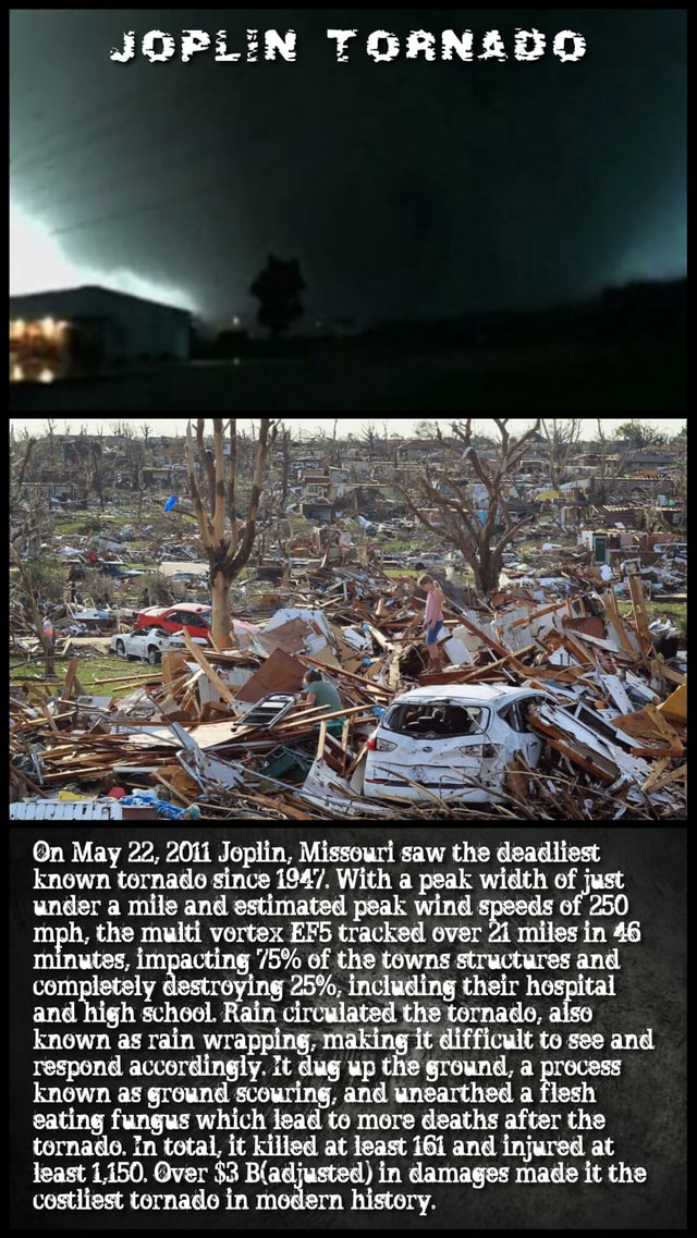 JOPLIN FORNSLDO known tornado since 1947. With a peak width of just ...