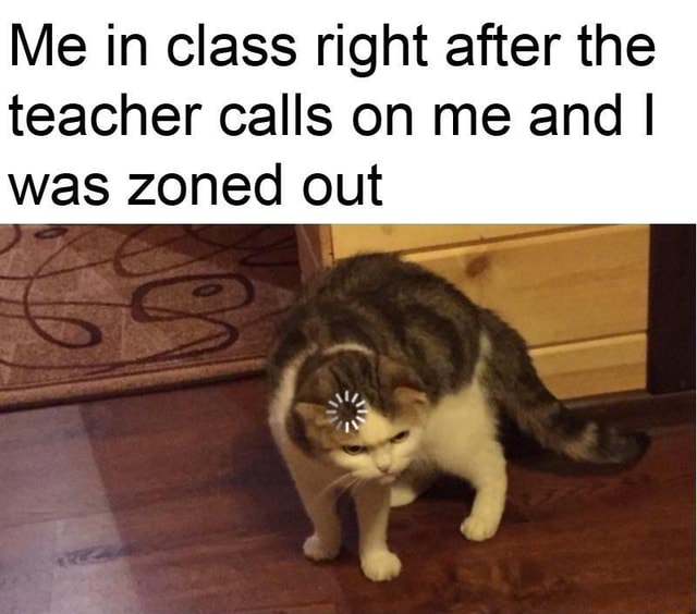 Me in class right after the teacher calls on me and I was zoned out ...