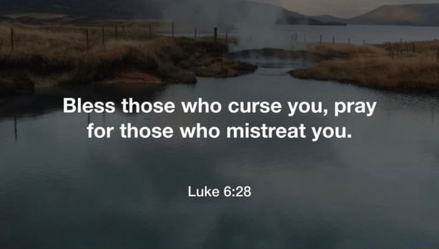 Bless those who curse you, pray for those who mistreat you. Luke - iFunny