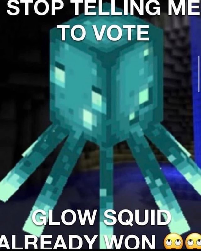 TELLING ME TO VOTE GLOW SQUID AI READY \WON - iFunny