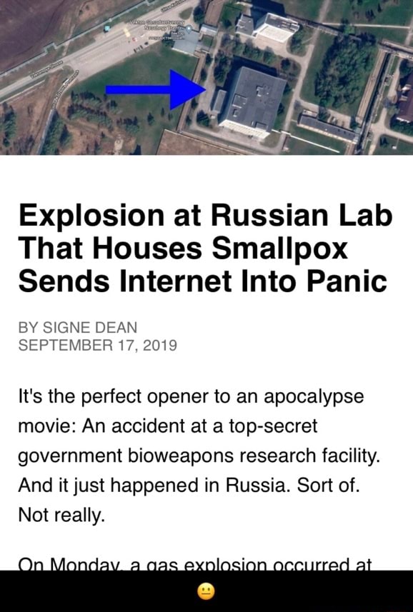 Explosion at Russian Lab That Houses Smallpox Sends Internet Into Panic ...