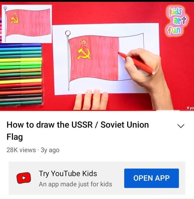 How to draw the USSR / Soviet Union Flag views ago Try YouTube Kids ...