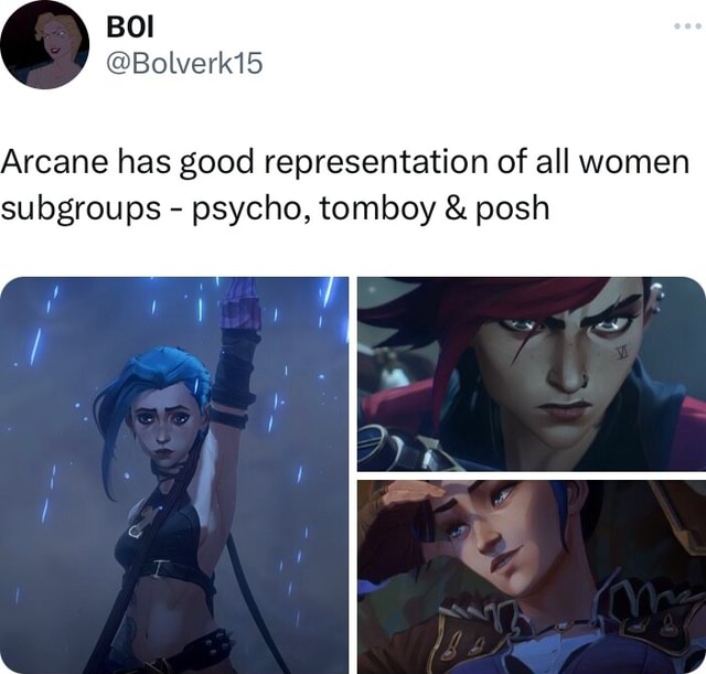 Bolverk15 Arcane has good representation of all women subgroups ...