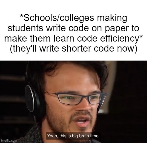 Making Students Write Code On Paper To Make Them Learn Code Efficiency