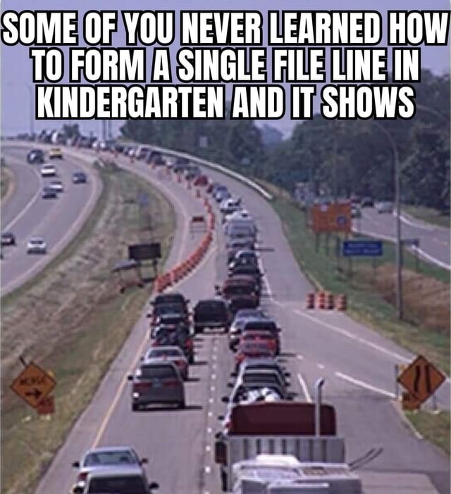 SOME OF YOU NEVER LEARNED HOW TO FORM A SINGLE FILE LINE IN ...