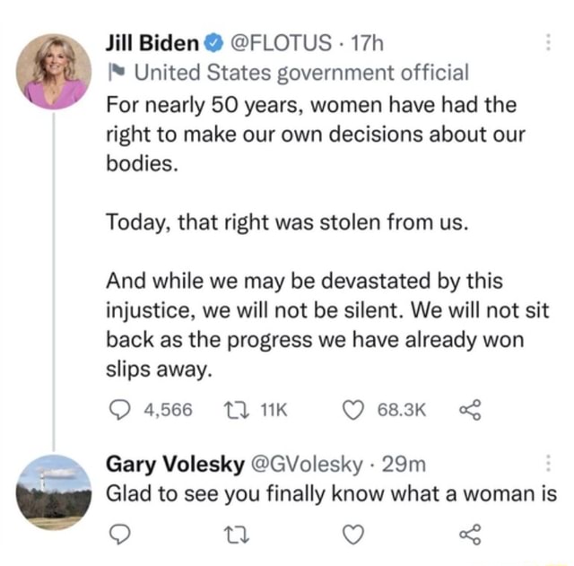 Jill Biden @ @FLOTUS United States government official For nearly 50 ...