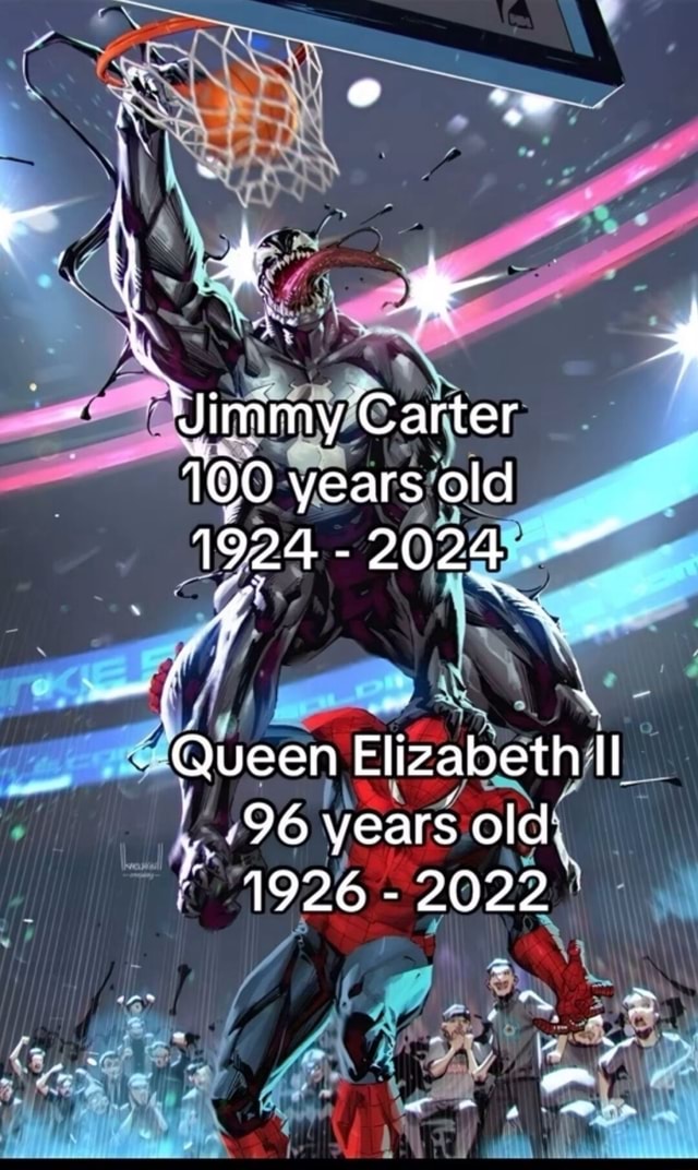 Limmy Carter 100 years old 1924 - 2024 Queen Elizabeth 96 years old ...