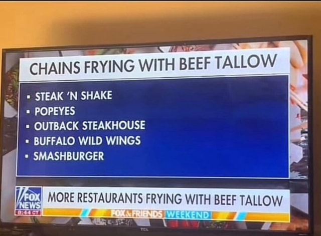 CHAINS FRYING WITH BEEF TALLOW I STEAK 'N SHAKE POPEYES OUTBACK ...