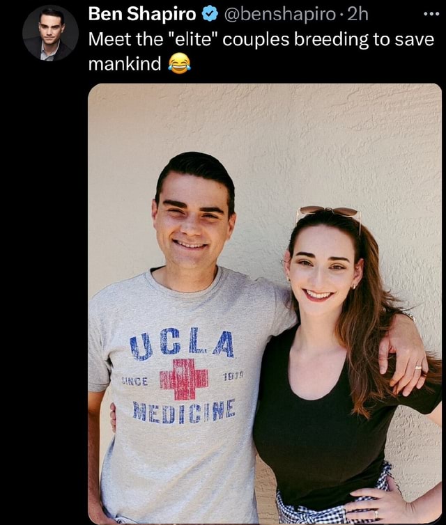 Ben Shapiro Meet the "elite" couples breeding to save mankind = - iFunny