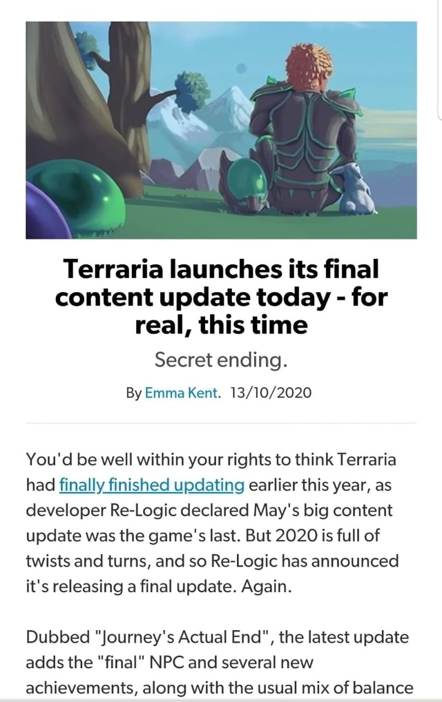 Terraria launches its final content update today - for real, this time ...