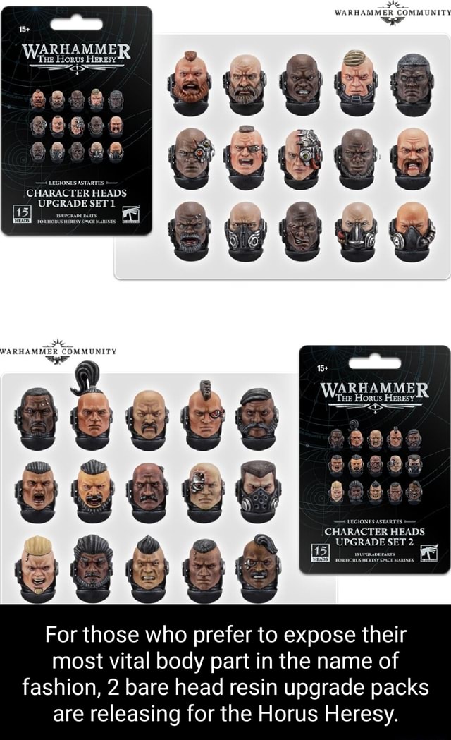 WARHAMMER 62440464 LEGIONES ASTARTES CHARACTER HEADS UPGRADE SET 1 [13 ...