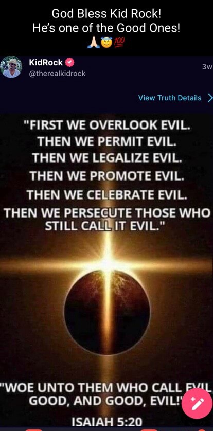 God Bless Kid Rock! He's one of the Good Ones! AS KidRock ...