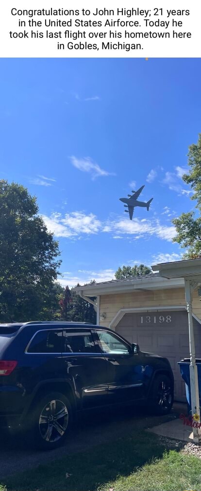 Congratulations to John Highley; 21 years in the United States Airforce ...