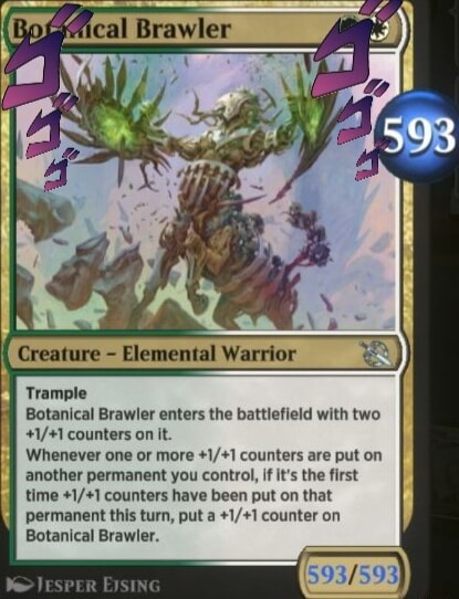 Brawler Creature Elemental Warrior Trample Botanical Brawler enters the ...